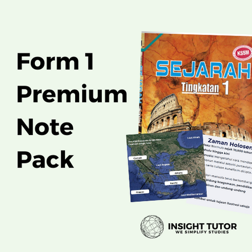 Tingkatan 1 Premium Sejarah Note Pack – INSIGHT TUTOR